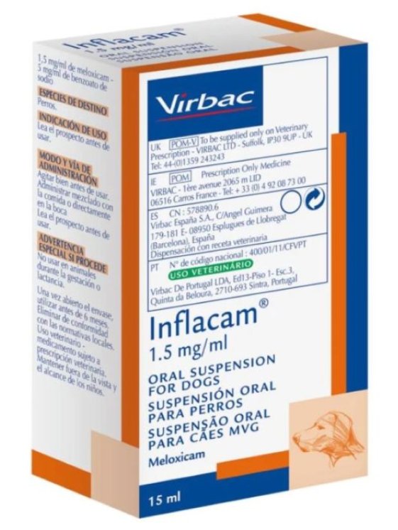 Inflacam 1.5mg/mL oral suspension for dogs - Farm Vet Supplies