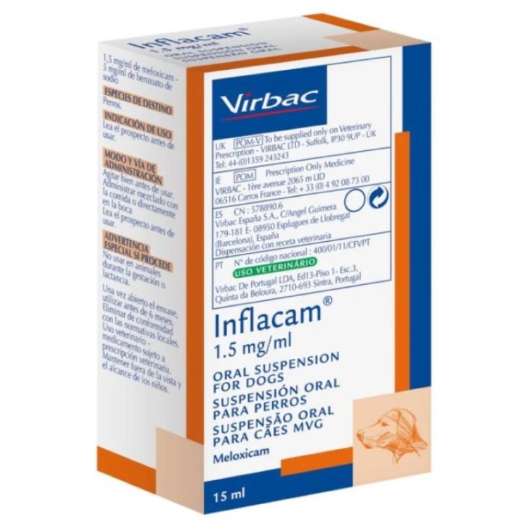 Inflacam 1.5mg/mL oral suspension for dogs - Farm Vet Supplies